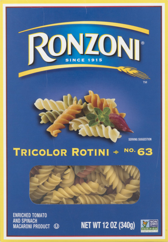 Ronzoni No. 63 Tricolor Rotini Ronzoni(71300800522): customers reviews ...