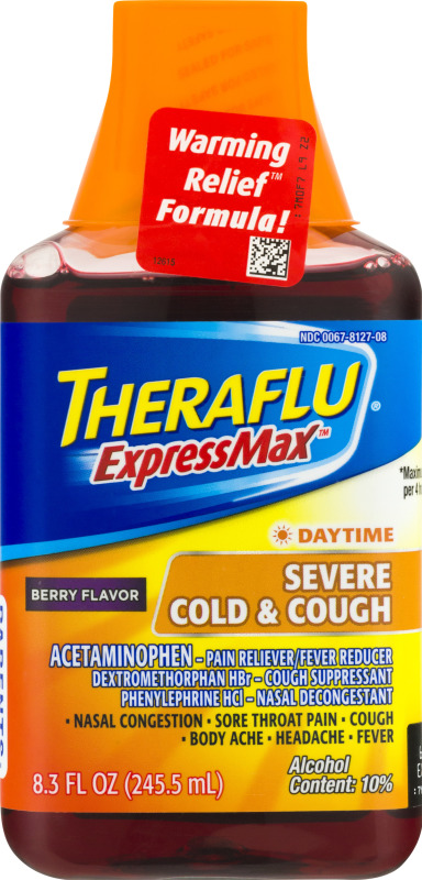 Theraflu ExpressMax Severe Cold & Cough Daytime Berry Flavor Theraflu ...