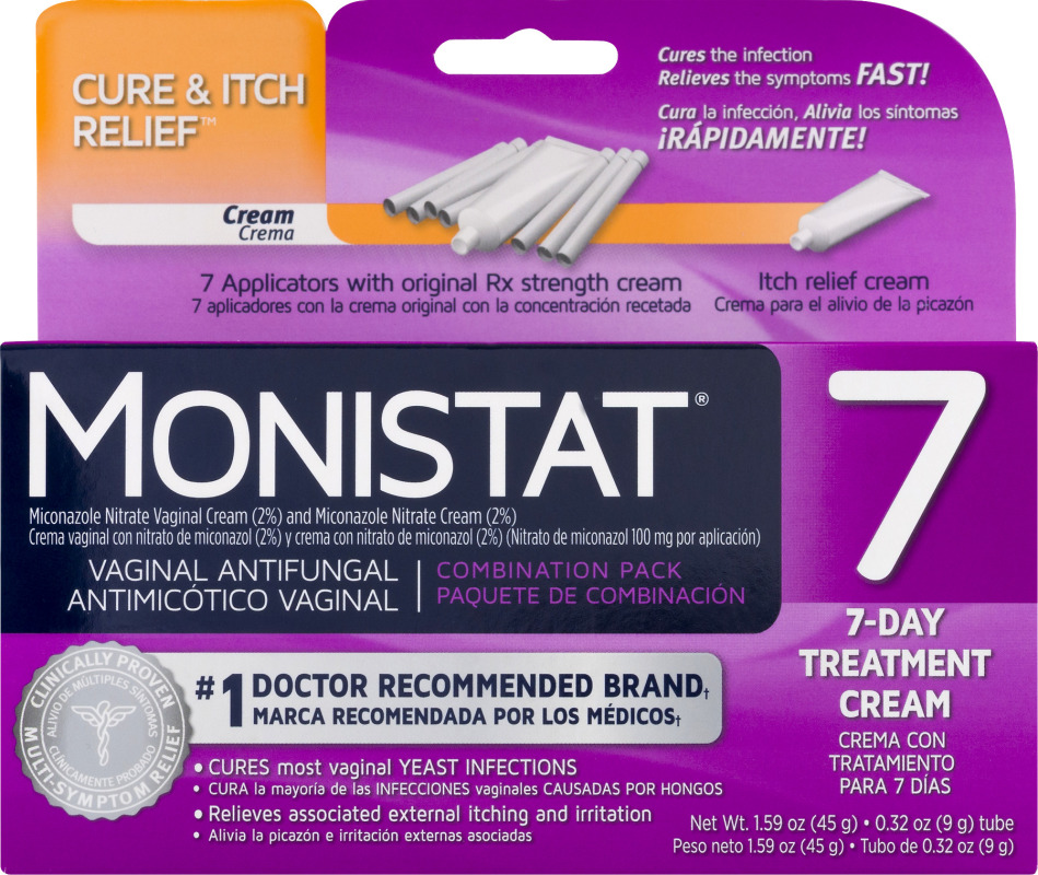 Monistat 7 Vaginal Antifungal 7-Day Treatment Cream, Monistat 7 ...