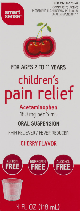 Smart Sense Children's Pain Relief Oral Suspension Cherry Flavor Smart ...