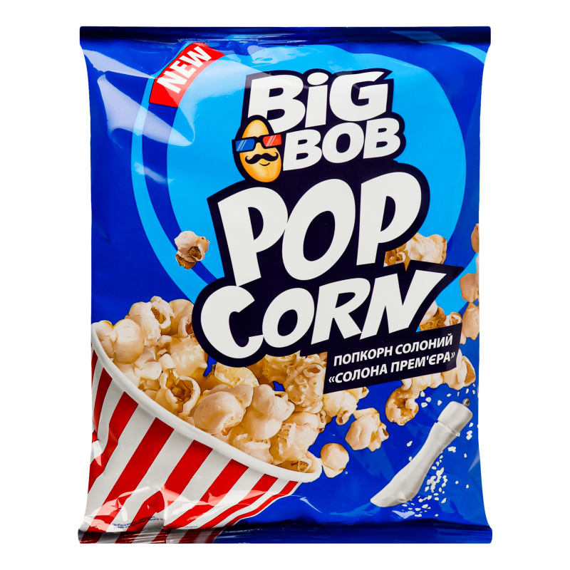 Попкорн соленый Соленая премьера Big Bob м/у 80г Big Bob(4820241800247 ...