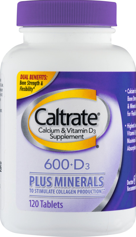 Caltrate Calcium & Vitamin D3 Supplement 600+D3 Plus Minerals Tablets ...