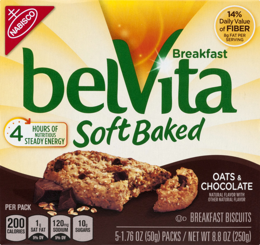 BelVita Breakfast Biscuits Soft Baked Oats & Chocolate - 5 CT belVita ...