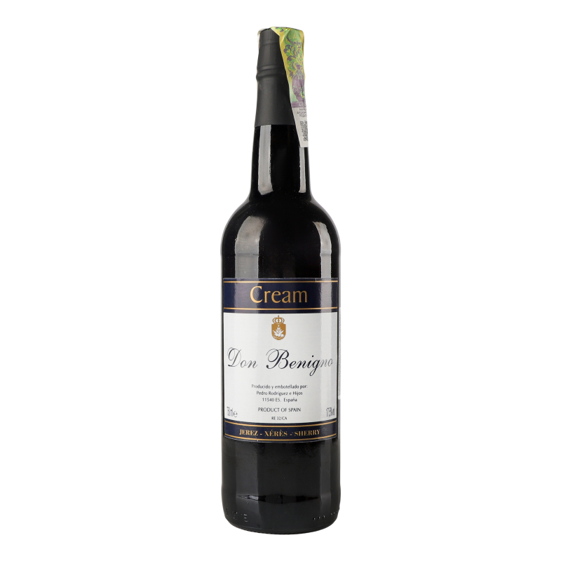 Вино 0.75л 17.5% крепкое крепленое Cream Jerez Don Benigno бут Don ...