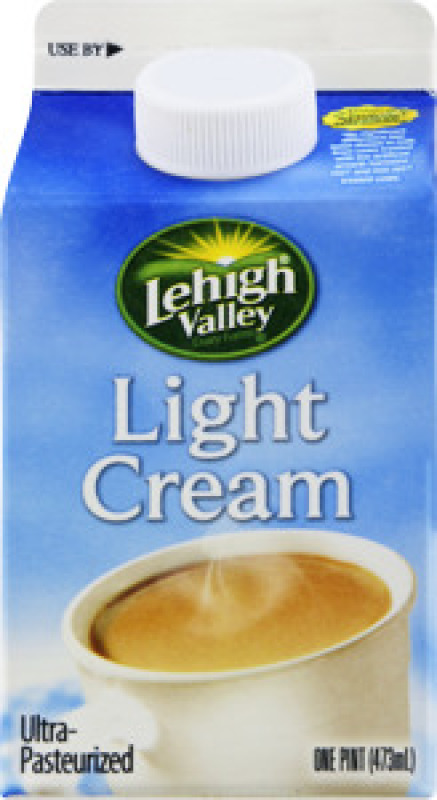 Lehigh Valley Dairy Farms Light Cream Lehigh Valley Dairy Farms ...