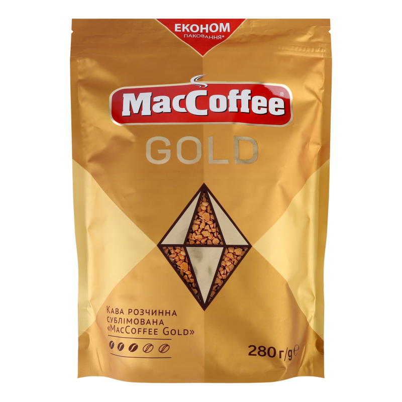 Кава розчинна сублімована Gold MacCoffee д/п 280г MacCoffee ...