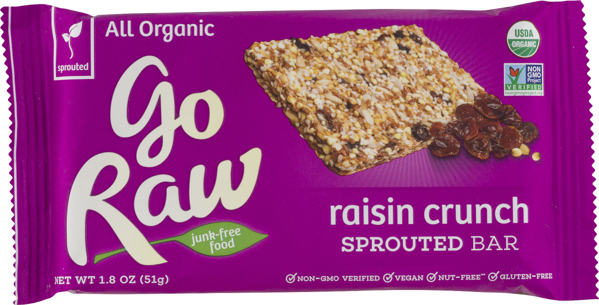 Go Raw Raisin Crunch Sprouted Bar Go Raw(859888000073): customers ...