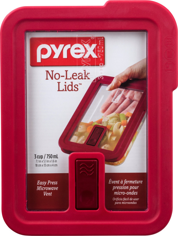 Pyrex No-Leak Lids 3 Cup Pyrex(71160072992): customers reviews @ listex ...