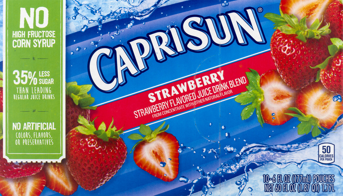 Capri Sun Juice Drink Blend Strawberry - 10 CT Capri Sun(87684001011 ...