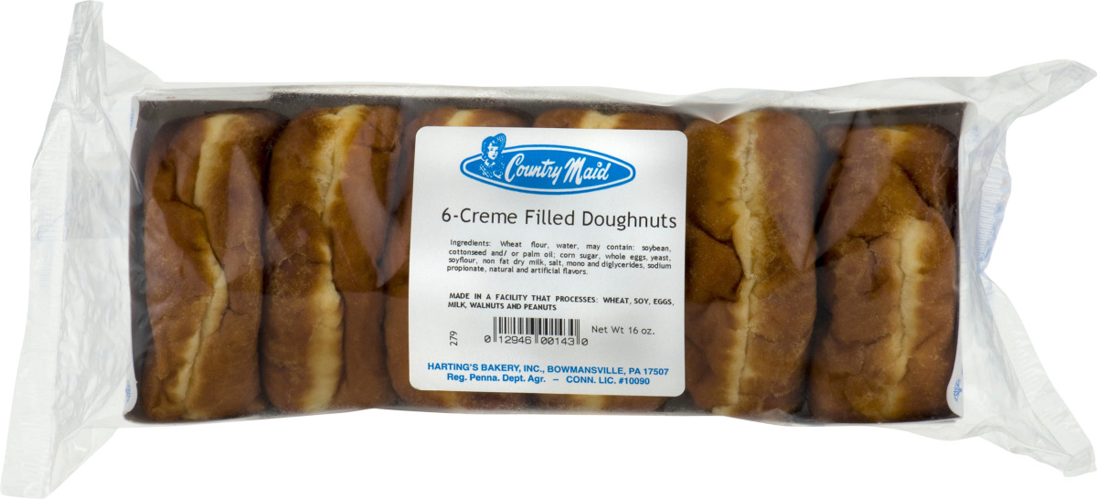 Country Maid Doughtnuts Creme Filled - 6 CT Country Maid(12946001430 ...