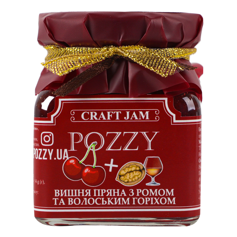Джем Вишня пряна з ромом та волоським горіхом Pozzy: купить в интернет ...