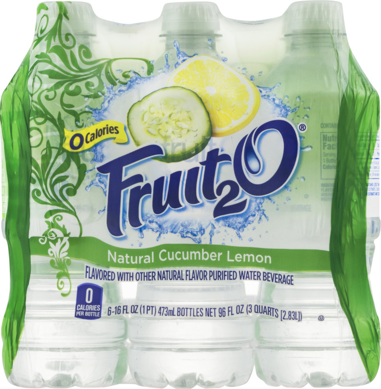 Fruit2O Flavored Water Beverage Natural Cucumber Lemon - 6 CT Fruit2O ...