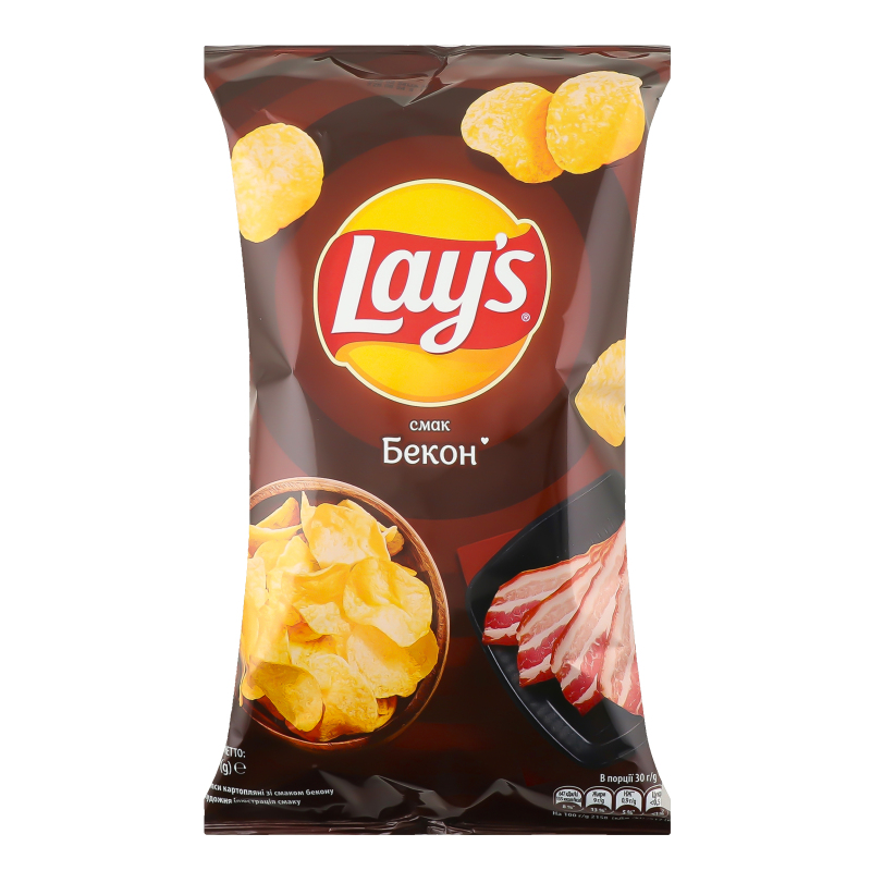 Чипсы картофельные Бекон Lay's м/у 60г Lays(4823063125390): купить в ...