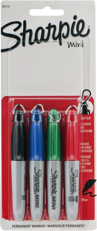 Sharpie Mini Cap Clip Permanent Marker - 4 CT Sharpie(71641351134 ...