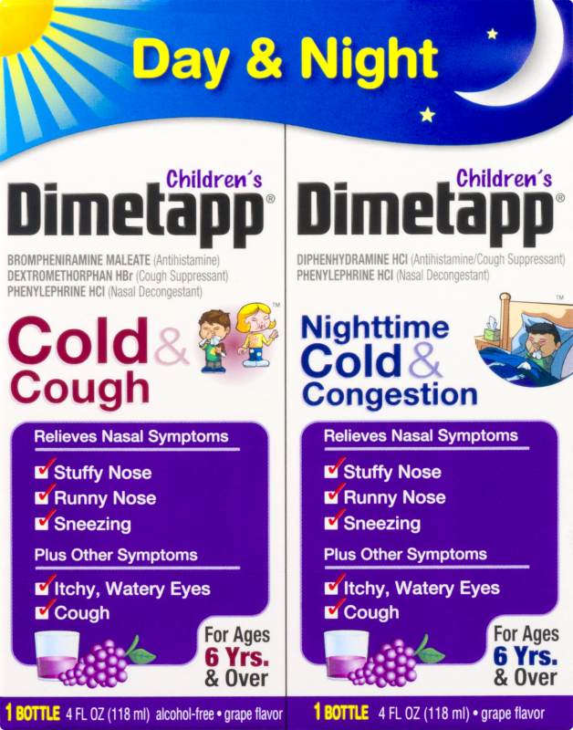 Dimetapp Children's Day & Night Grape Flavor - 2 CT Dimetapp ...