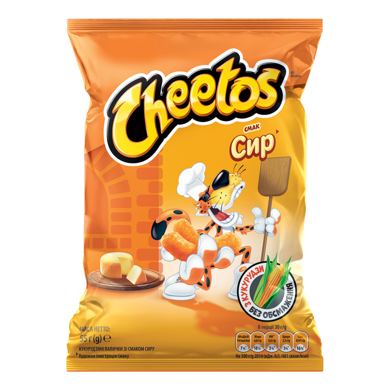Снеки кукурузные со вкусом сыра Cheetos м/у 55г Cheetos(4823063125703 ...