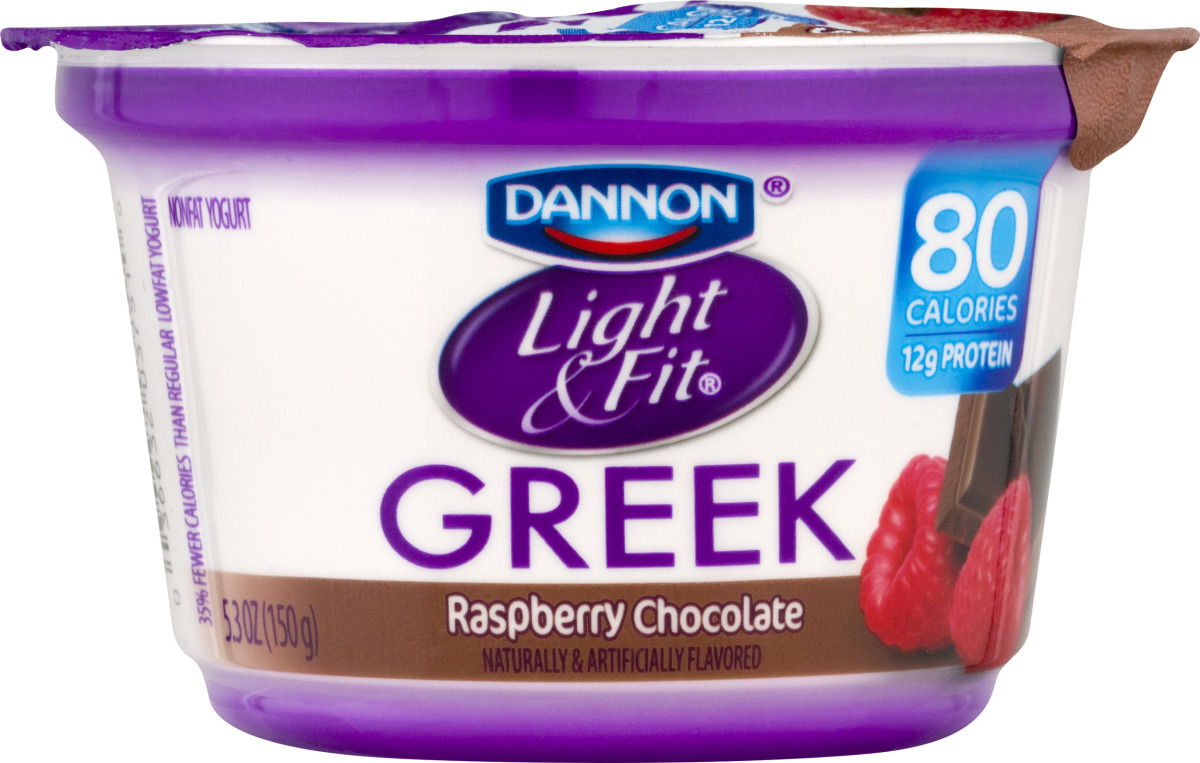 Dannon Light & Fit Greek Nonfat Yogurt Raspberry Chocolate Dannon ...