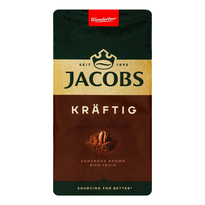 Кофе натуральный жареный молотый Kraftig Jacobs м/у 500г Jacobs ...