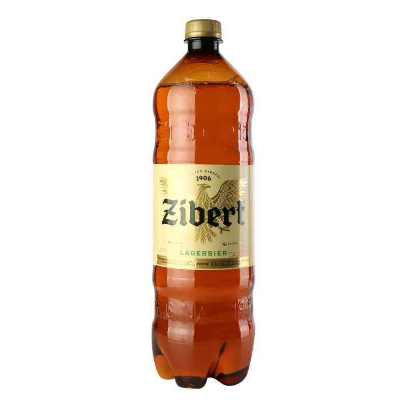 Пиво 1.15л 4.4% светлое пастеризованное Lagerbier Zibert п/бут Zibert ...