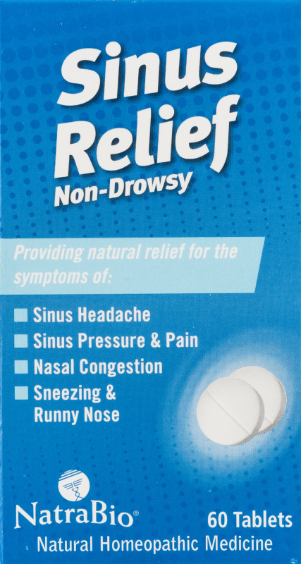 NatraBio Non-Drowsy Sinus Relief Tablets NatraBio(371401004608 ...
