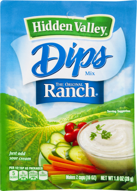 Hidden Valley Dips Mix, Original Ranch, 1.0 Ounce Hidden Valley ...