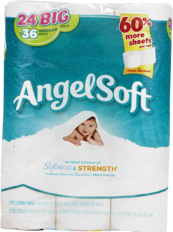 Angel Soft Bathroom Tissue Softness & Strength - 24 CT Angel Soft ...