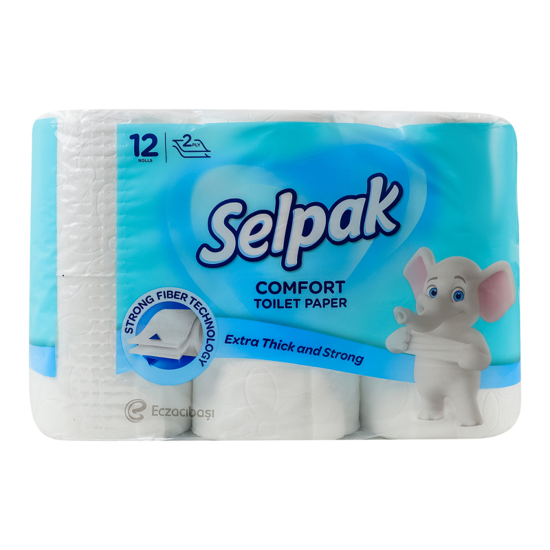 Бумага туалетная 2-х слойная Comfort Selpak 12шт Selpak(18690530999050 ...