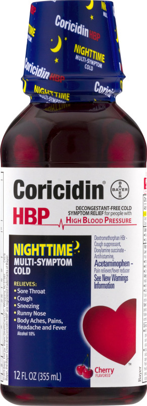Coricidin Multi-Symptom Cold Nighttime Cherry Flavored Coricidin ...