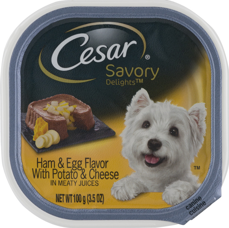 Cesar Savory Delights Canine Cuisine Ham & Egg With Potato & Cheese ...