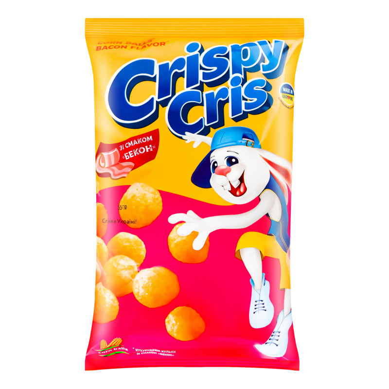 Кульки кукурудзяні Бекон Crispy Cris м/у 55г Crispy Cris(4820241800407 ...