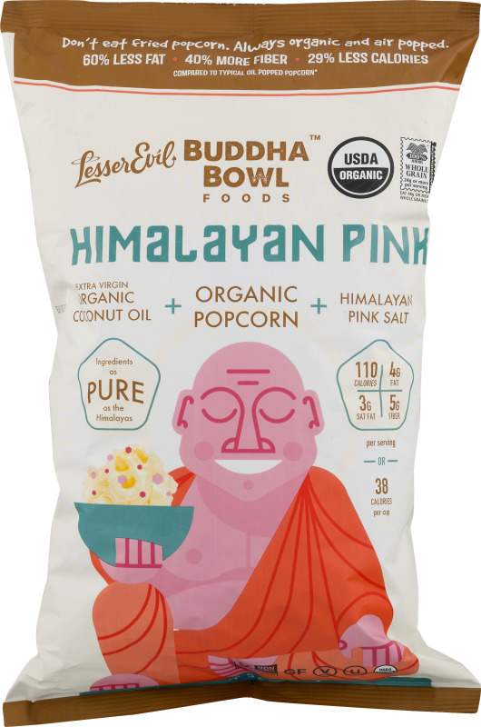 Lesser Evil Buddha Bowl Foods Himalayan Pink Organic Popcorn LesserEvil ...
