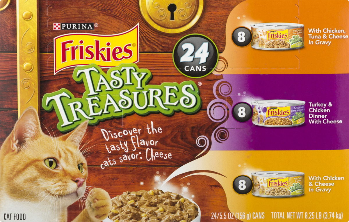 Purina Friskies Tasty Treasures Cat Food Variety Pack - 24 CT Friskies ...