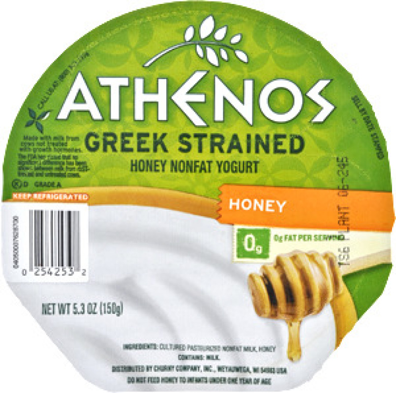 Athenos Greek Strained Honey Nonfat Yogurt Athenos(25400000252 ...
