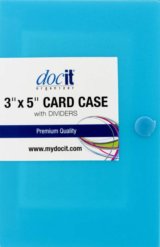 Docit Organizer 3" x 5" Card Case With Dividers Docit(760361008687 ...