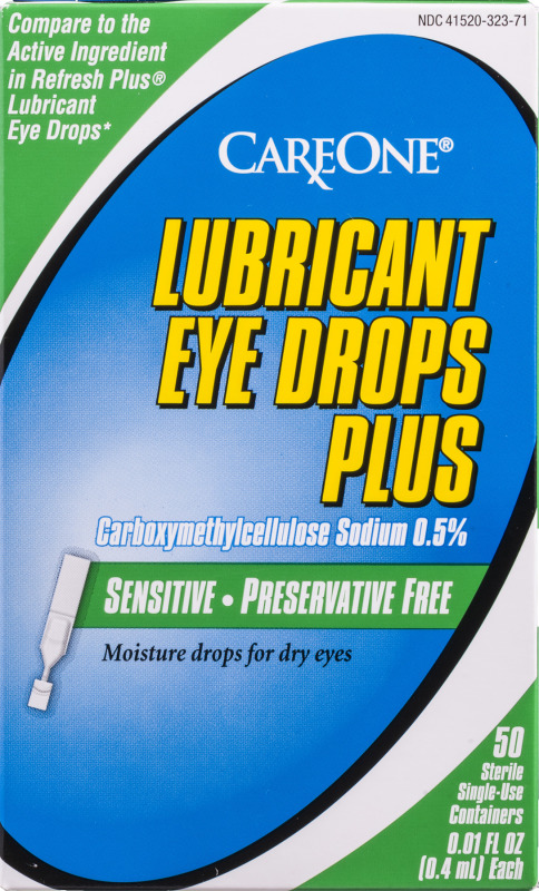 CareOne Lubricant Eye Drops Plus Sterile Single-Use Containers - 50 CT ...
