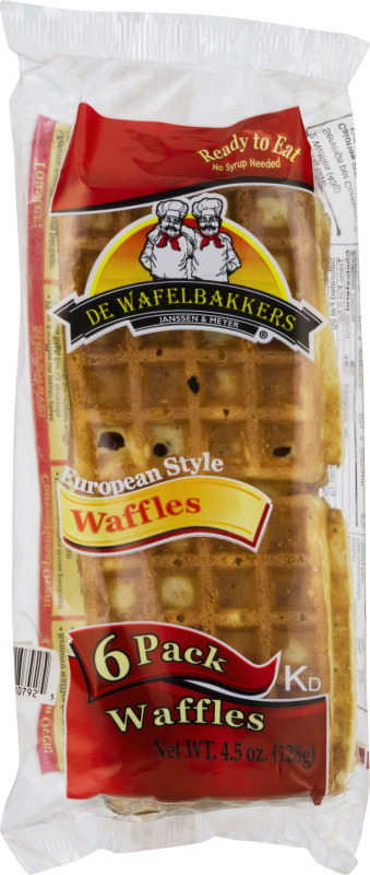 De Wafelbakkers Waffles European Style - 6 PK De Wafelbakkers ...