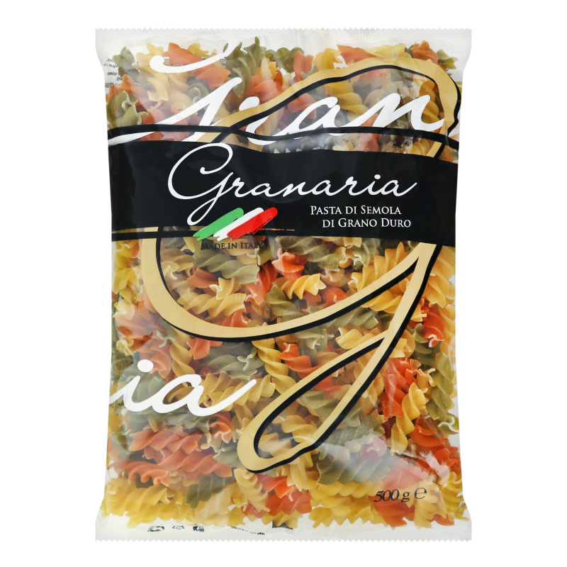 Макаронні вироби Granaria Спіралі трьохколірні Fusilli 500г п/е ...