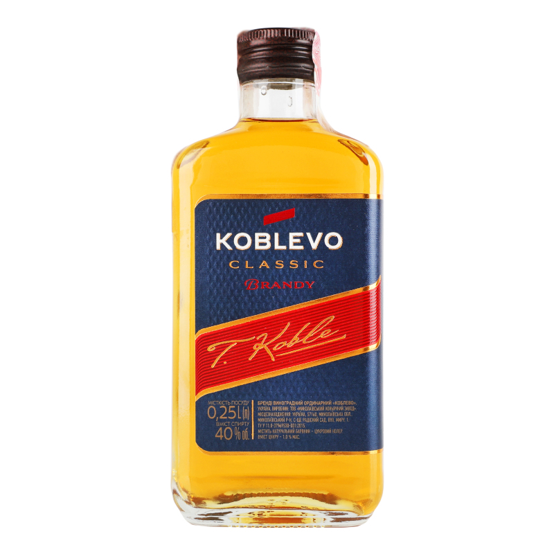 Бренди 0.25л 40% виноградный Classic Koblevo бут Koblevo(4820182220166 ...