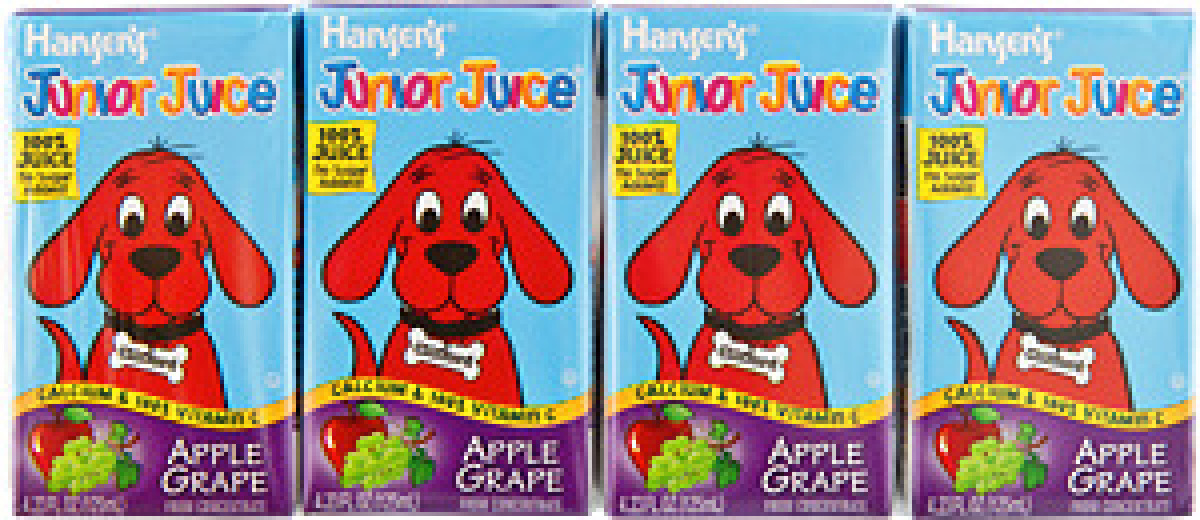 Hansen's Junior Juice Apple Grape No Sugar Added 100% Juice - 4 CT ...
