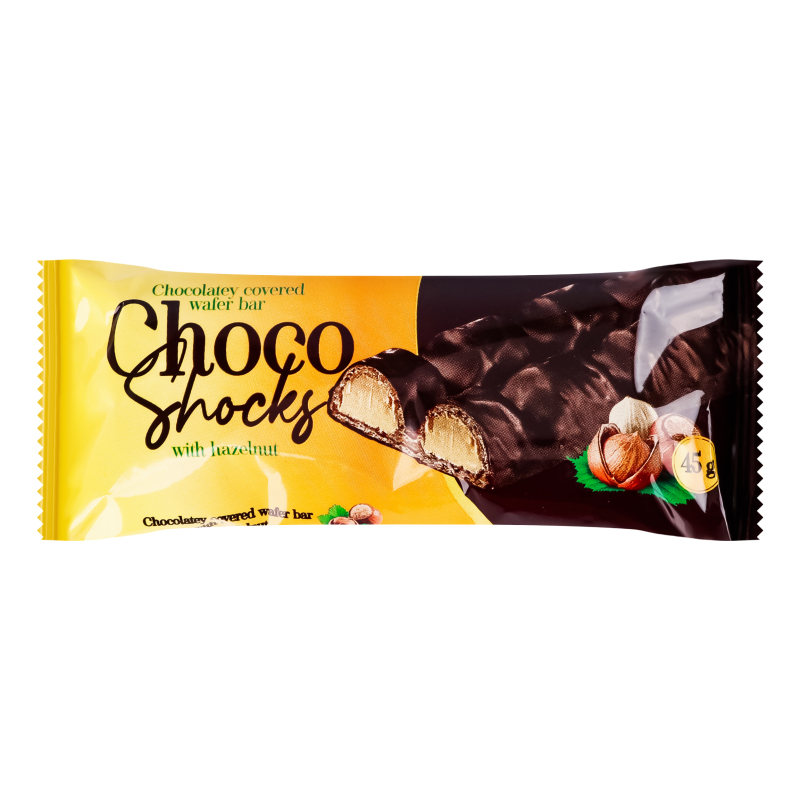Вафли с орехом фундук Choco-Shocks Polus м/у 45г Polus(4820204210045): купить в интернет ...