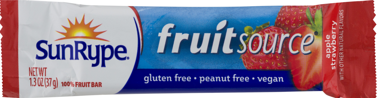 SunRype FruitSource Fruit Bar Apple Strawberry SunRype(57961020561 ...