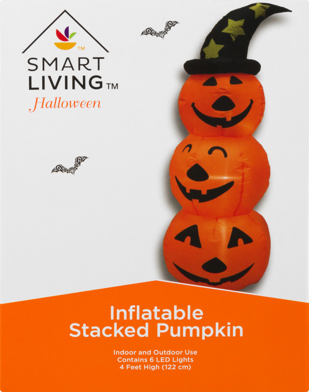 Smart Living Halloween Inflatable Stacked Pumpkin Smart Living ...