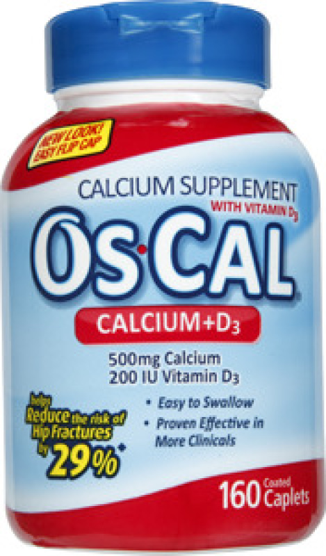 Os-Cal Calcium + D3 Supplement Caplets - 160 CT Os-Cal(307661654604 ...