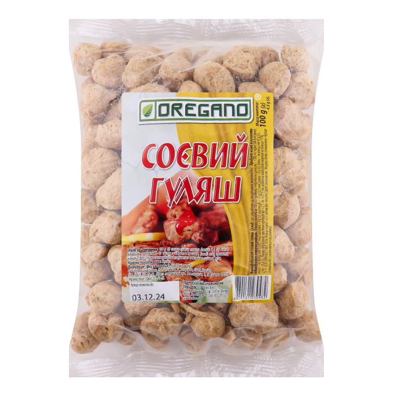 Гуляш соевый Oregano м/у 100г Oregano(4820131230482): купить в интернет ...