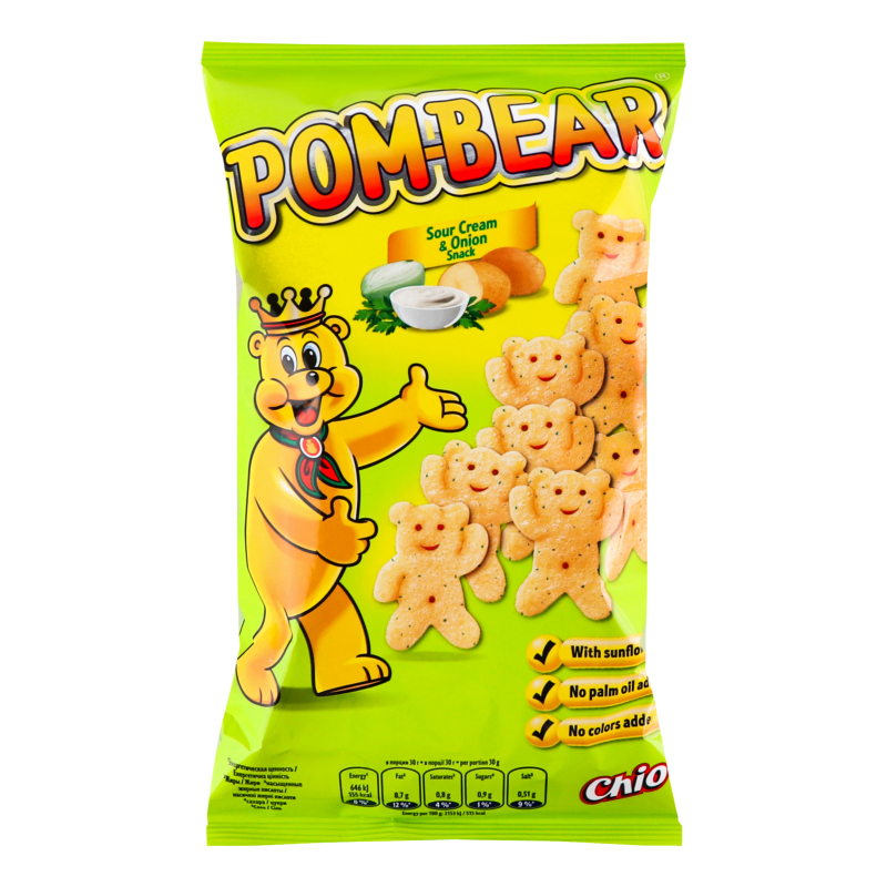Снеки картофельные со вкусом сметаны и лука Pom-Bear м/у 65г Pom-Bear ...