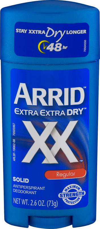 Arrid Antiperspirant Deodorant Extra Extra Dry Regular Solid Arrid ...