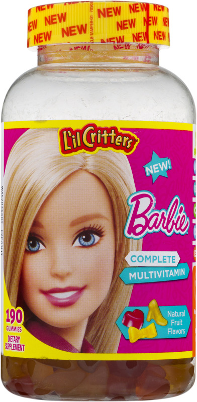 L'il Critters Barbie Complete Multivitamin Gummies Fruit Flavors - 190 ...