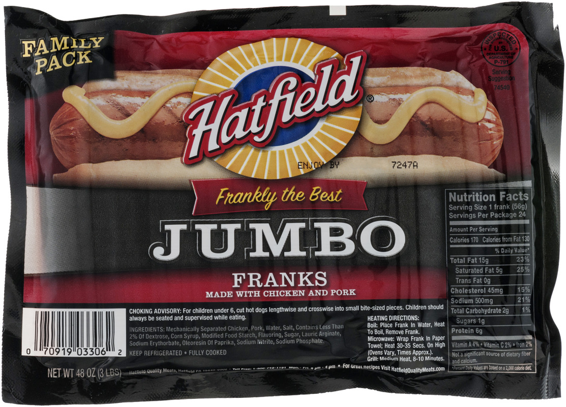 Hatfield Jumbo Franks Family Pack - 25 CT Hatfield(70919033062 ...