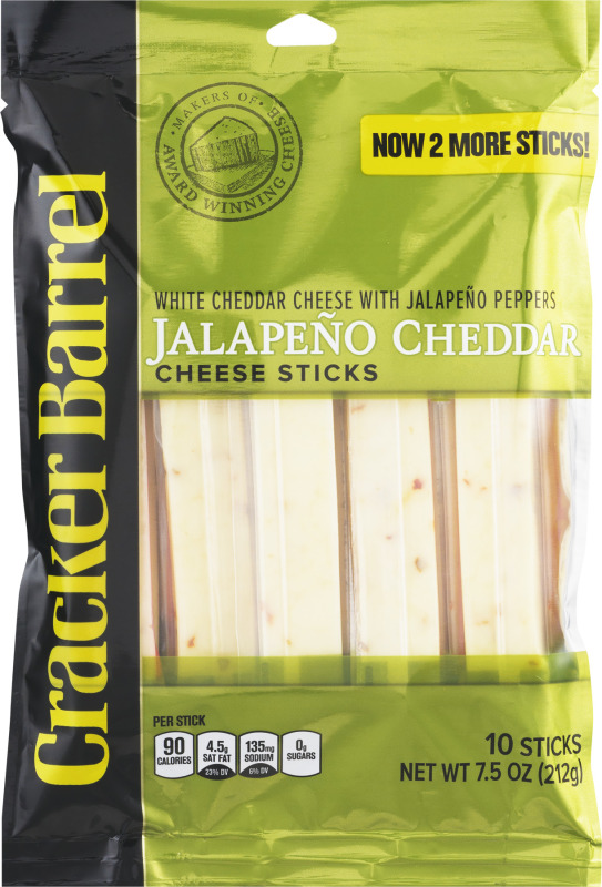 Cracker Barrel Jalapeno Cheddar Cheese Sticks - 10 CT Cracker Barrel ...