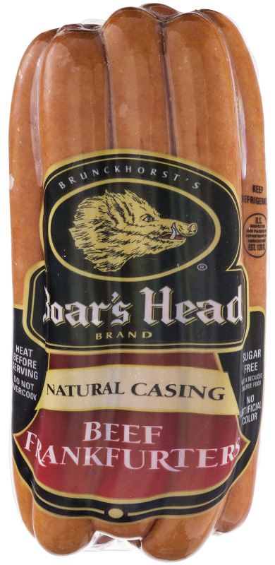 Boar's Head Natural Casing Beef Frankfurters - 7 CT Boar's Head ...